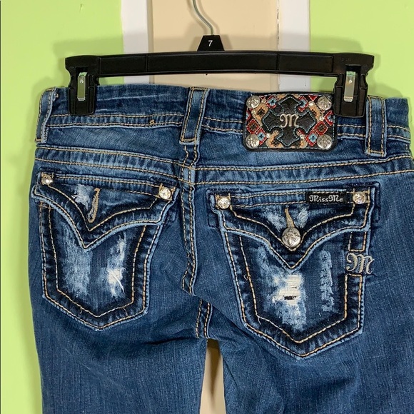 Miss Me | Jeans | Miss Me Signature Boot 2733 Dark Distressed Blue ...